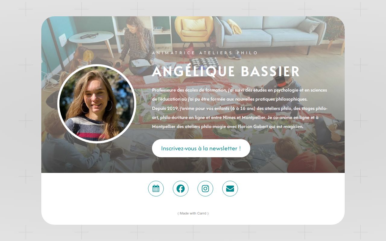 Ateliers philo animés par Angélique Bassier